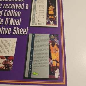Other | Shaq Classic Commemorative Uncut Sheet Limited Edition 2391 Of ...